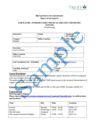 CHEM2110OutlineSample | PDF
