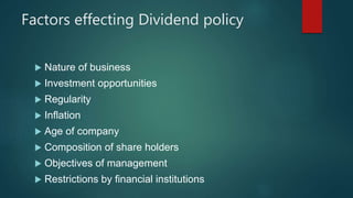 Dividend policy | PPTX