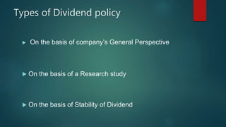 Dividend policy | PPTX