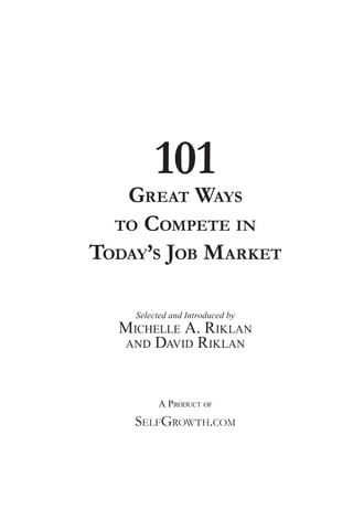 101 Ways to Compete in Todays Job Market | PDF