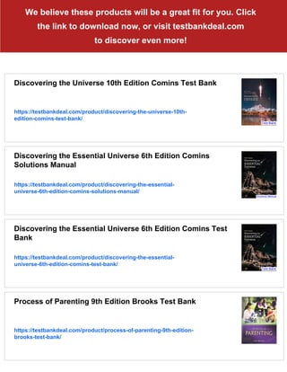 Discovering the Universe 10th Edition Comins Solutions Manual | PDF