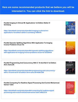 Parallel Imaging In Clinical Mr Applications 1st Edition Olaf Dietrich Phd Auth | PDF