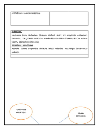 ISIFUNDO isikhangisi (1) (1) | DOCX