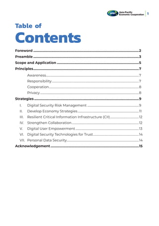 APEC Framework for Securing the Digital Economy | PDF