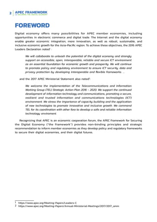 APEC Framework for Securing the Digital Economy | PDF