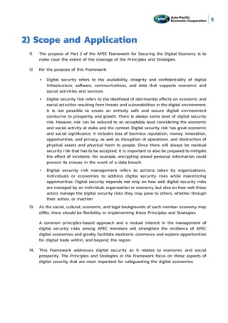 APEC Framework for Securing the Digital Economy | PDF