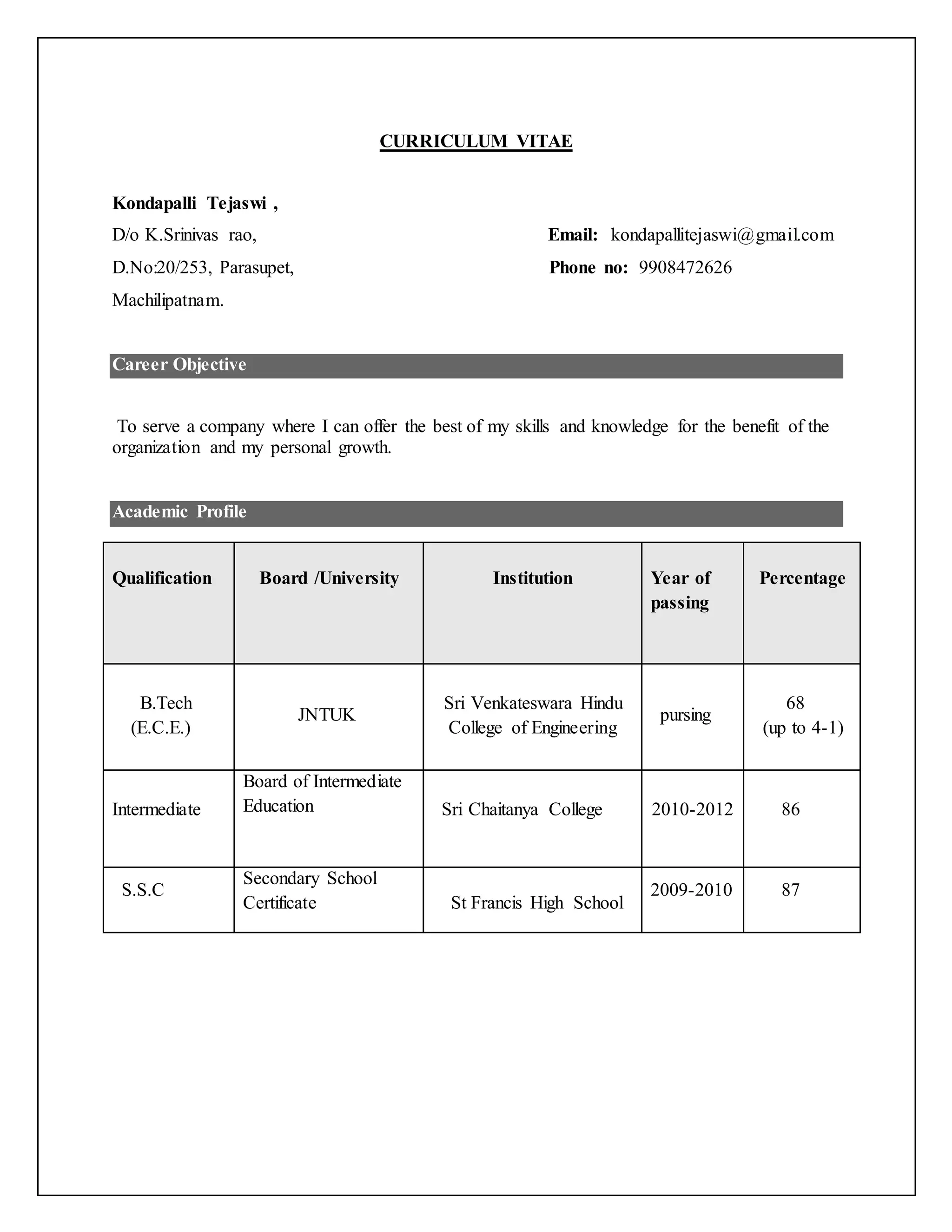 TEJA RESUME (1) | PDF