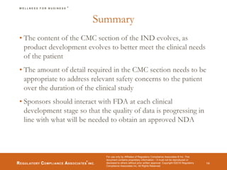Strategies for IND Filing Success -CMC | PPT