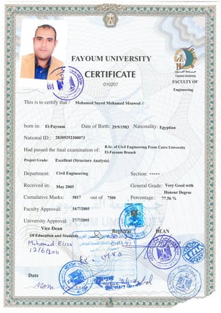 BSc. certificate english | PDF