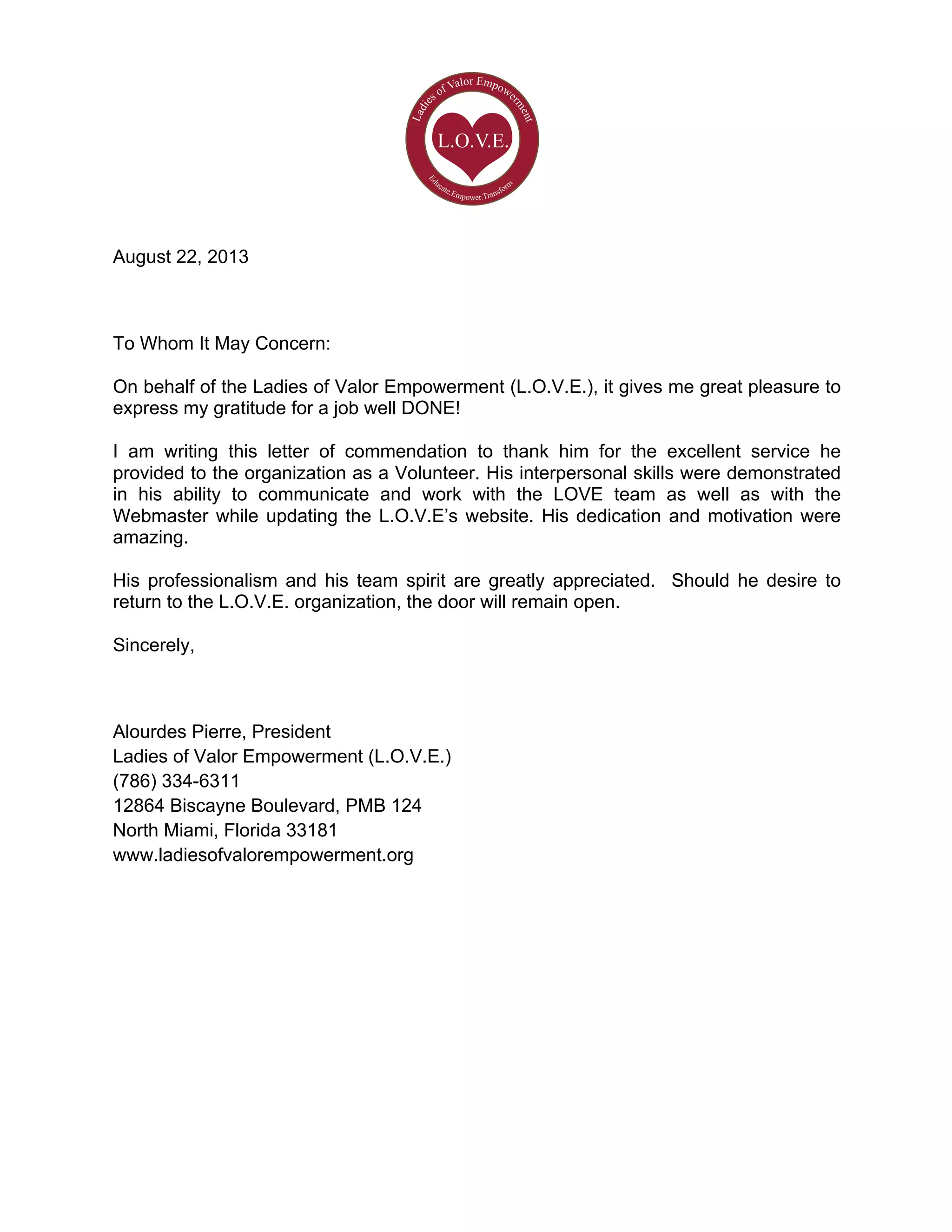 love racommendation letter | PDF