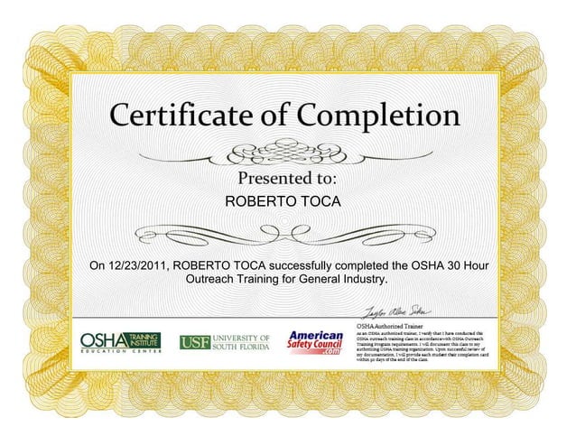 OSHA 30 Hour-General Industry | PPT OSHA 30 Hour-General Industry | PPT