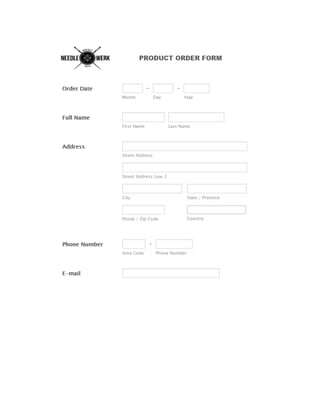 PRODUCT ORDER FORM | PDF