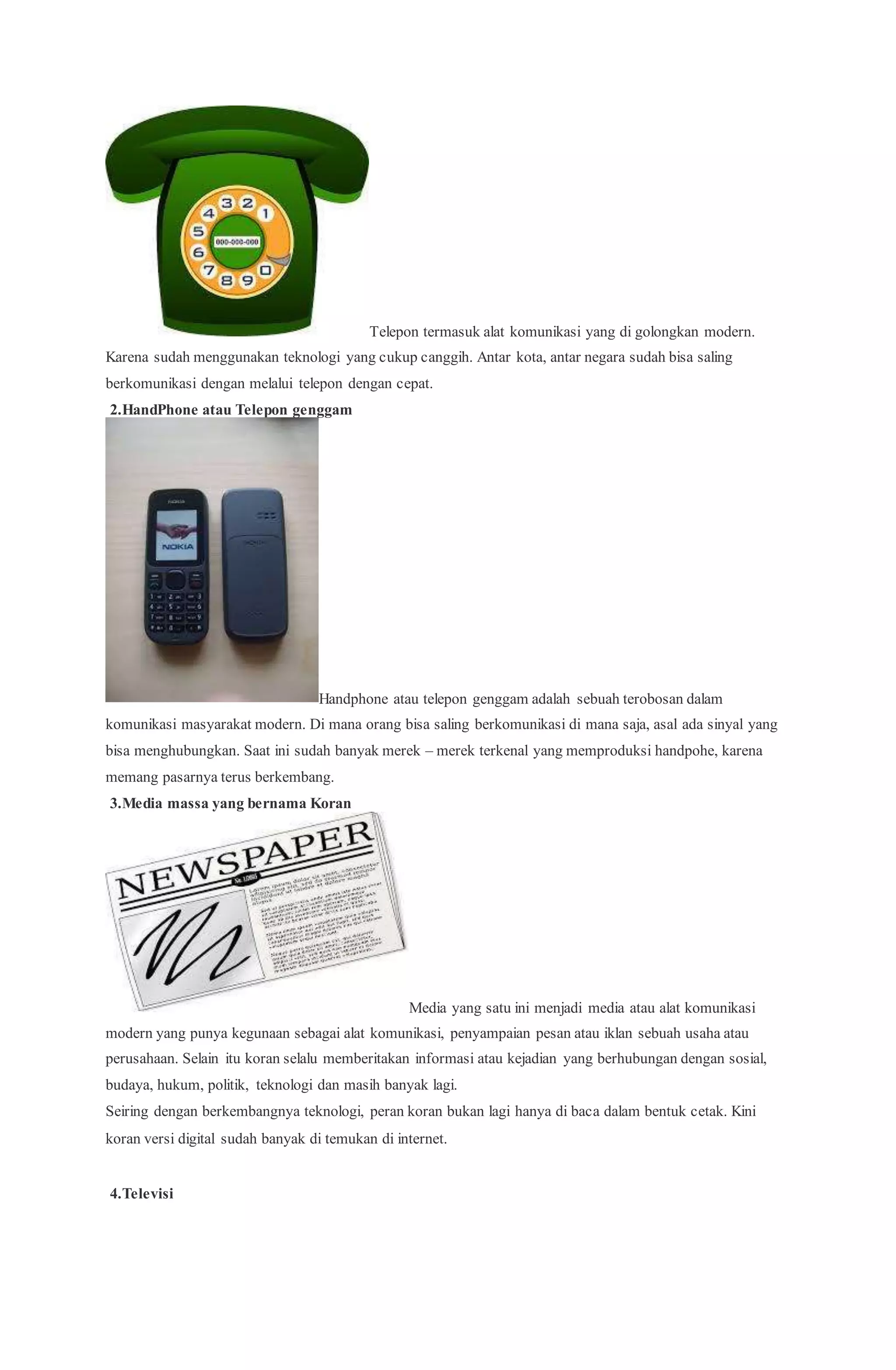 21 alat komunikasi modern | DOCX