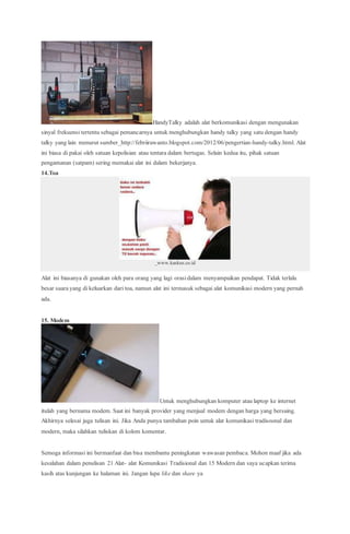 21 alat komunikasi modern | DOCX