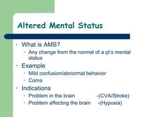 21)Altered Mental Status | PPT