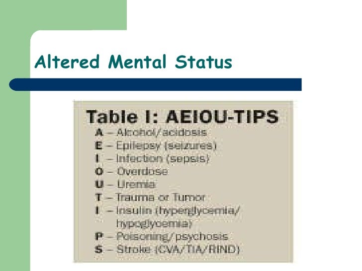 21)Altered Mental Status