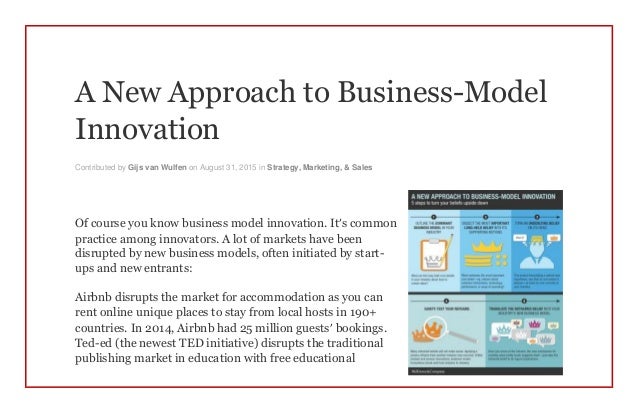 A New Approach to Business-Model Innovation