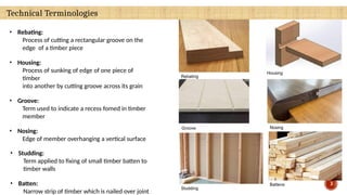 21ARCH102_Timber Joinery details and.pptx | Woodworking | Arts and Crafts