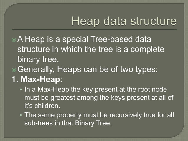 Array implementation & Construction of Heap | PPTX | Technology & Computing