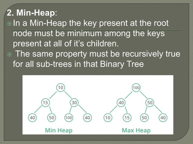 Array implementation & Construction of Heap | PPTX | Technology & Computing