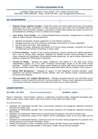 Steven Burrows CV - 01-11-2014 | PDF