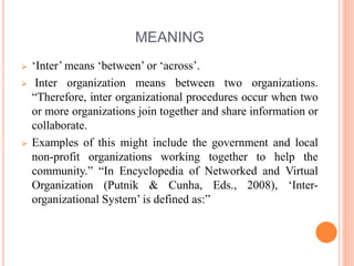 Inter Organizational e-commerce | PPTX