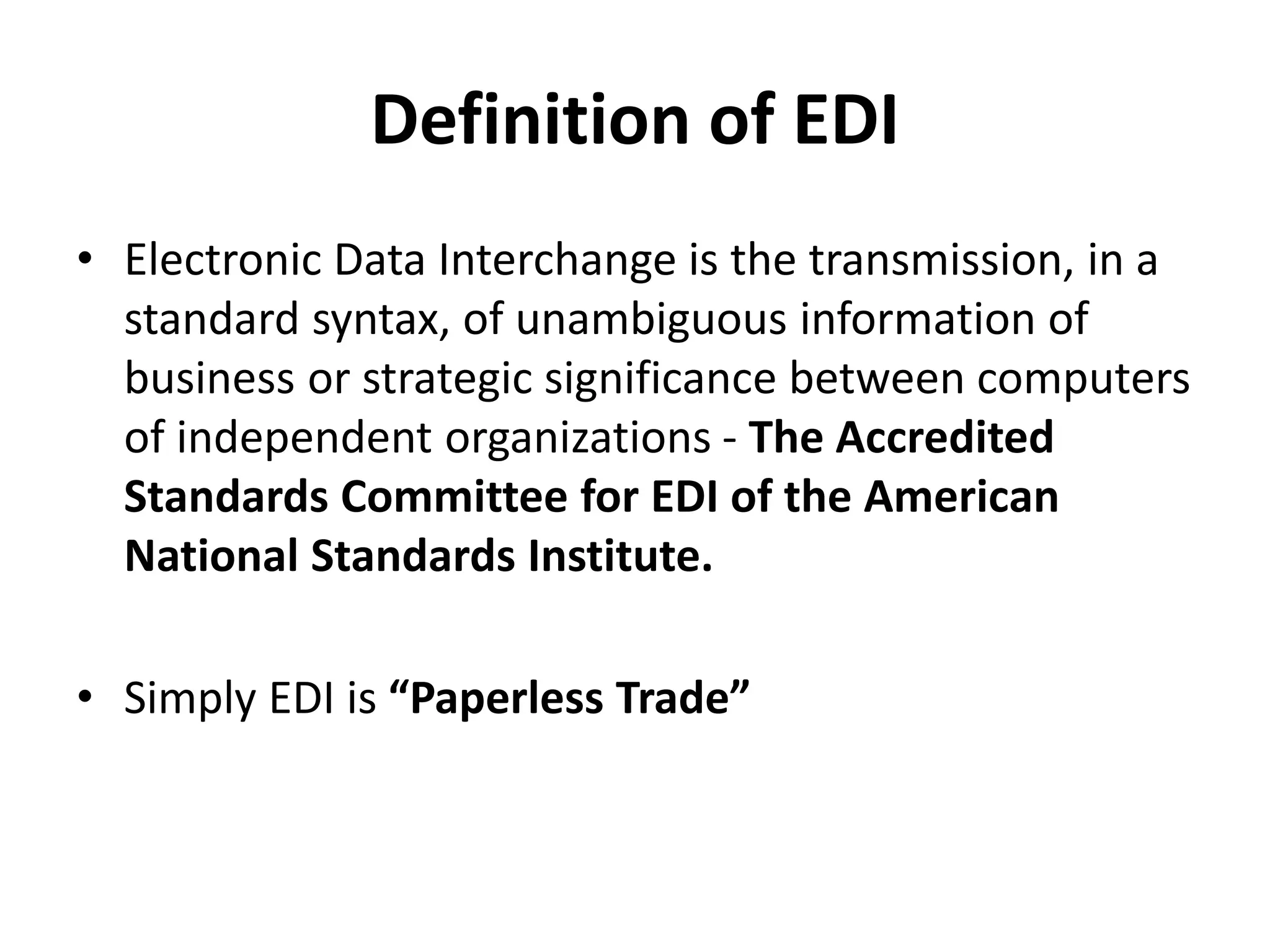 Electronic Data Interchange & Internet | PPTX