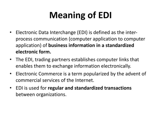 Electronic Data Interchange & Internet | PPTX