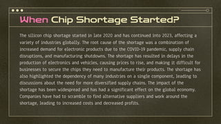 Silicon Chip: A Global Crisis with Case Study | PDF