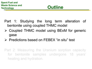 21 bentonite under high temperature conditions coupled thmc modeling ...