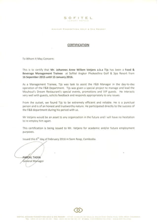 Certification - Mr. Tijs | PDF