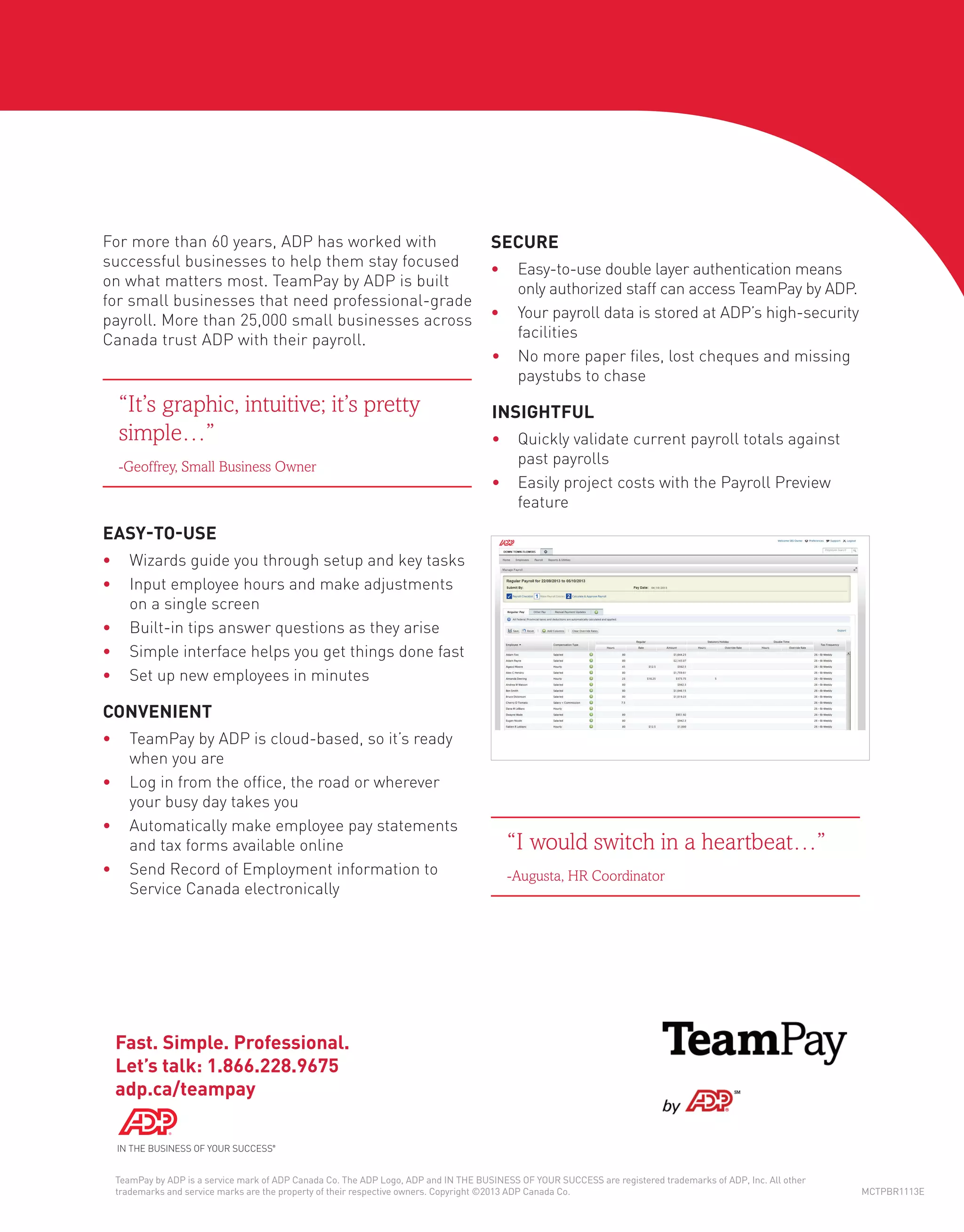 TeamPay by ADP brochure EN | PDF