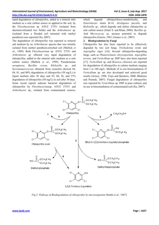 Bioremediation of Chlorpyrifos Contaminated Soil by Microorganism | PDF | Agriculture | Industries