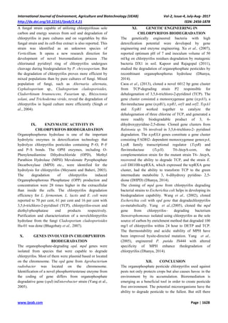 Bioremediation of Chlorpyrifos Contaminated Soil by Microorganism | PDF | Agriculture | Industries