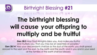 21 Blessings Of A Birthright | PPSX