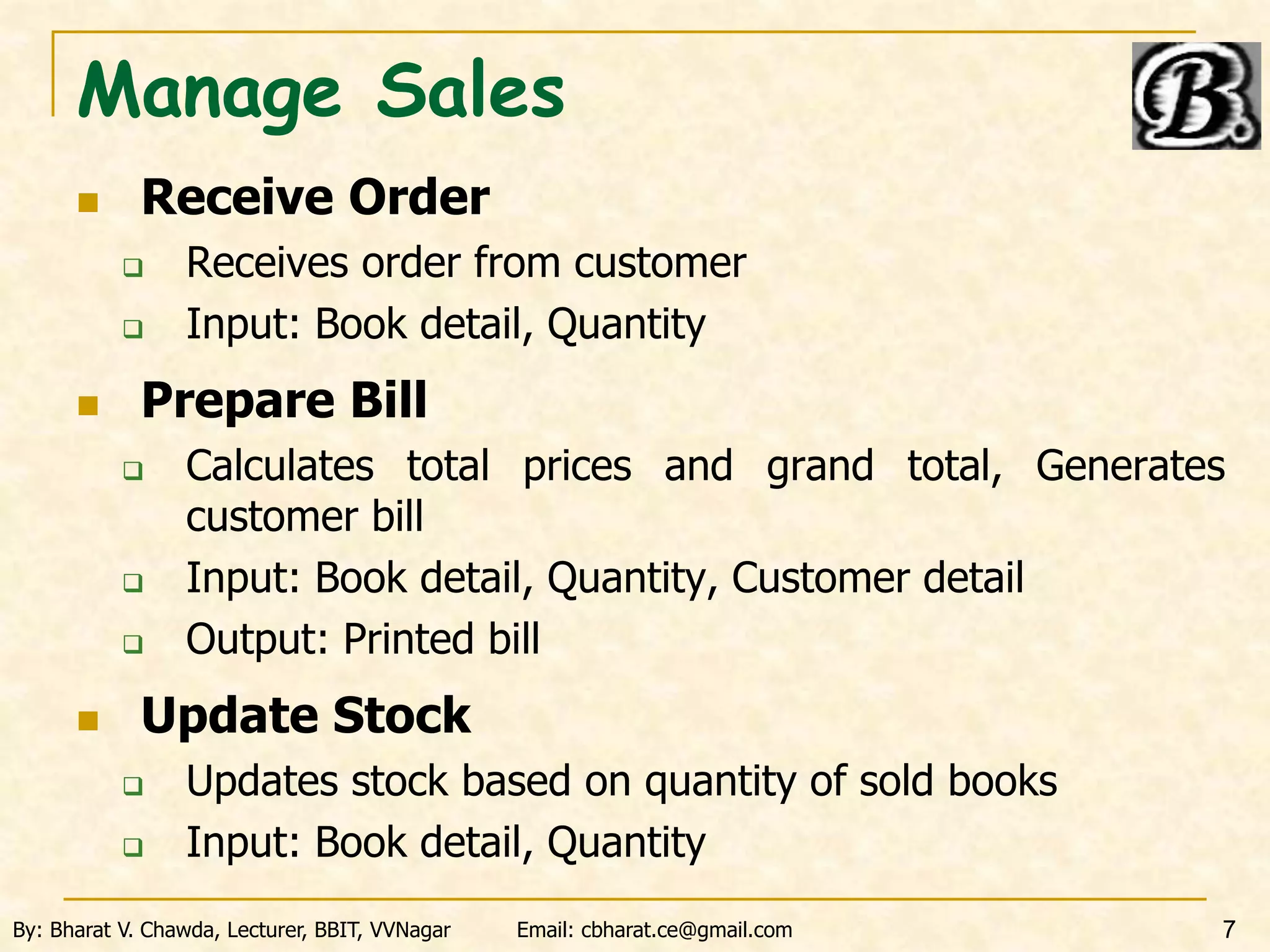 Book Store Management System - Functional Requirements - 2021 | PPTX