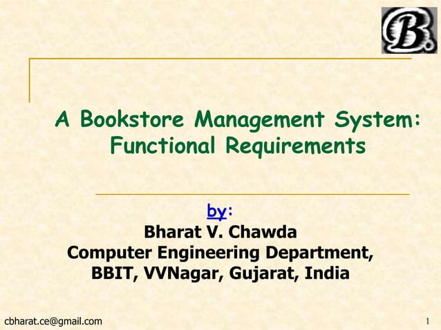 Book Store Management System - Functional Requirements - 2021 | PPTX ...