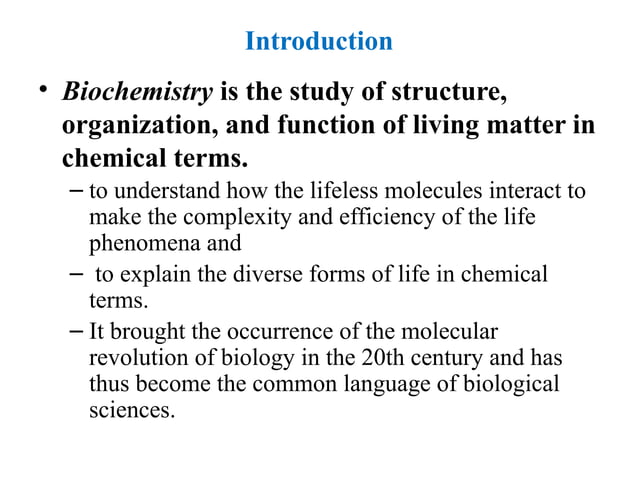 21BTC101T - Biochemistry -Unit - I.pptxx | PPTX