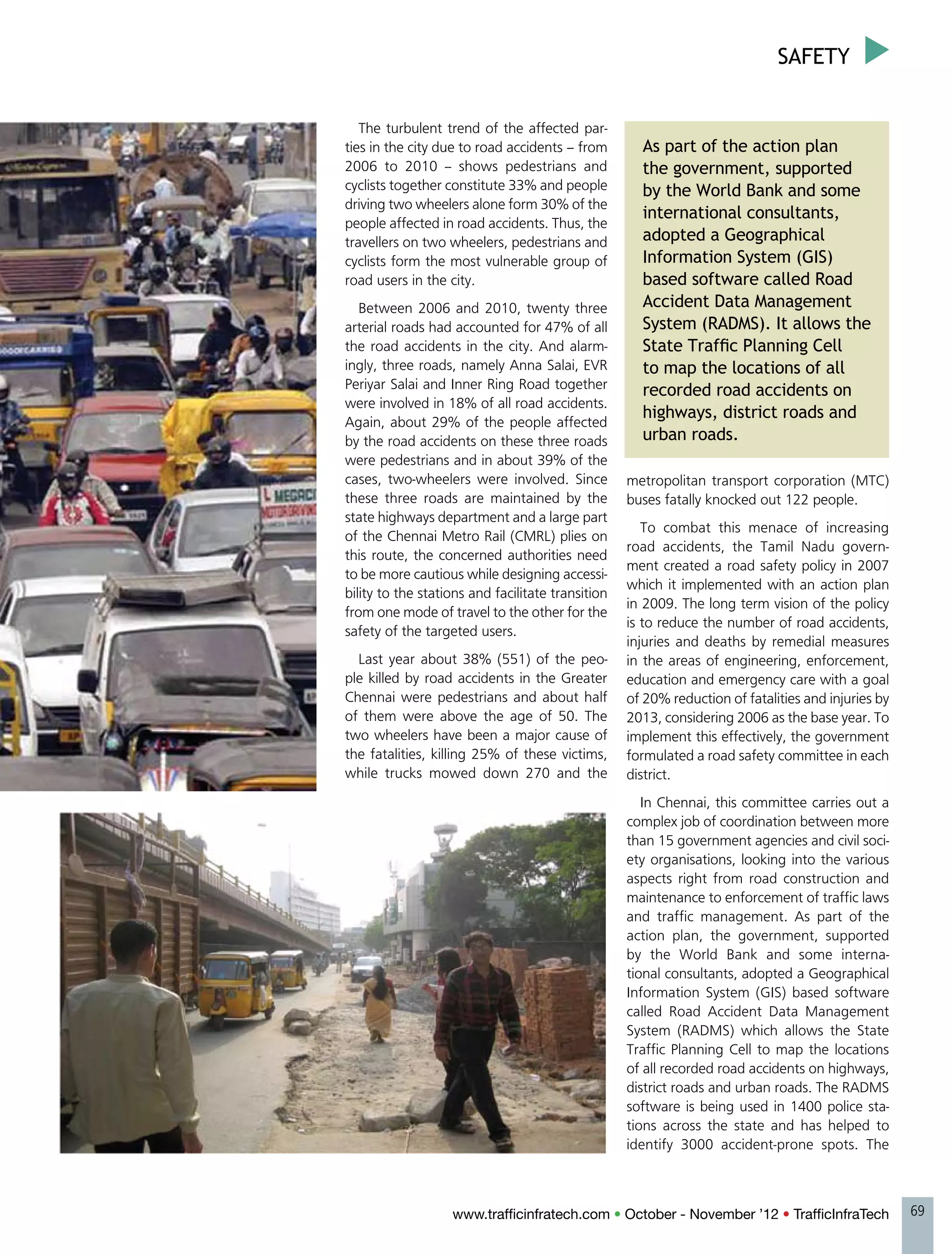 For A Safe and Sustainable Chennai Pedestrian Safety is the Key | PDF
