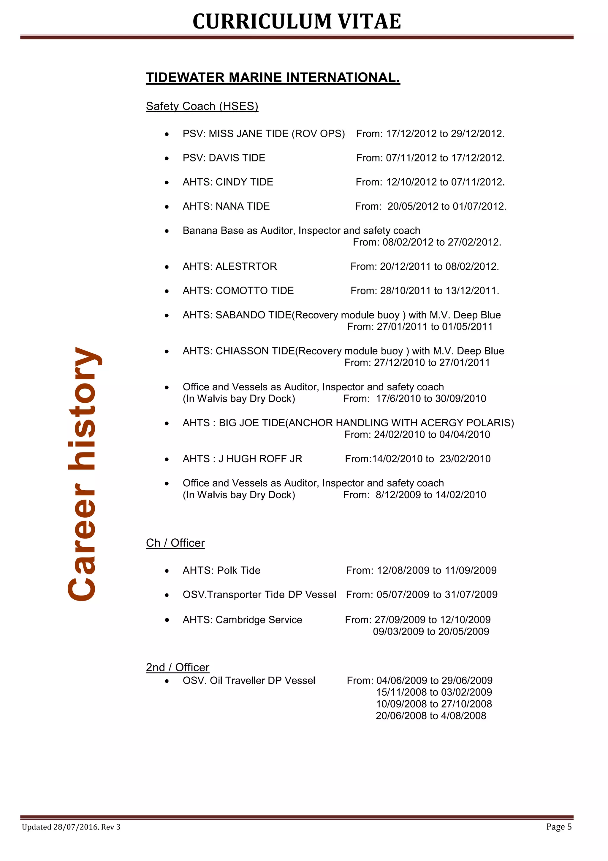 Capt .Mina New CV rev 3 | PDF