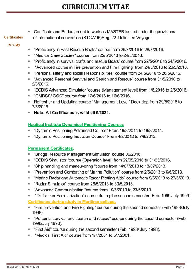 Capt .Mina New CV rev 3 | PDF