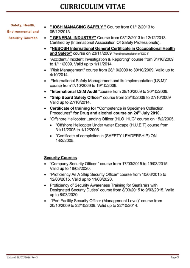 Capt .Mina New CV rev 3 | PDF