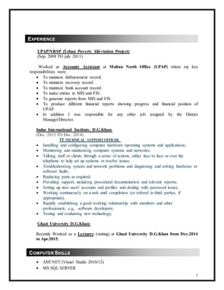 ubaid cv | DOCX