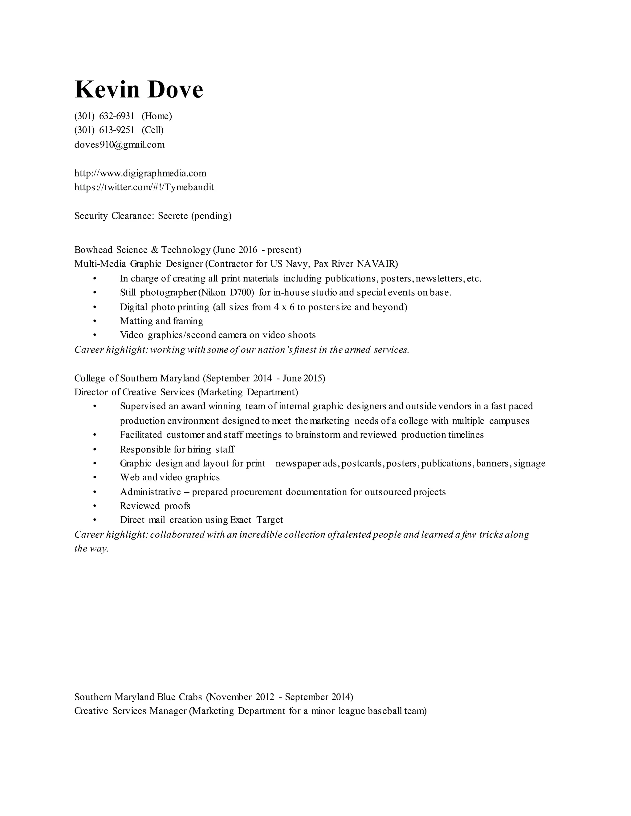 Resume6.1 | PDF