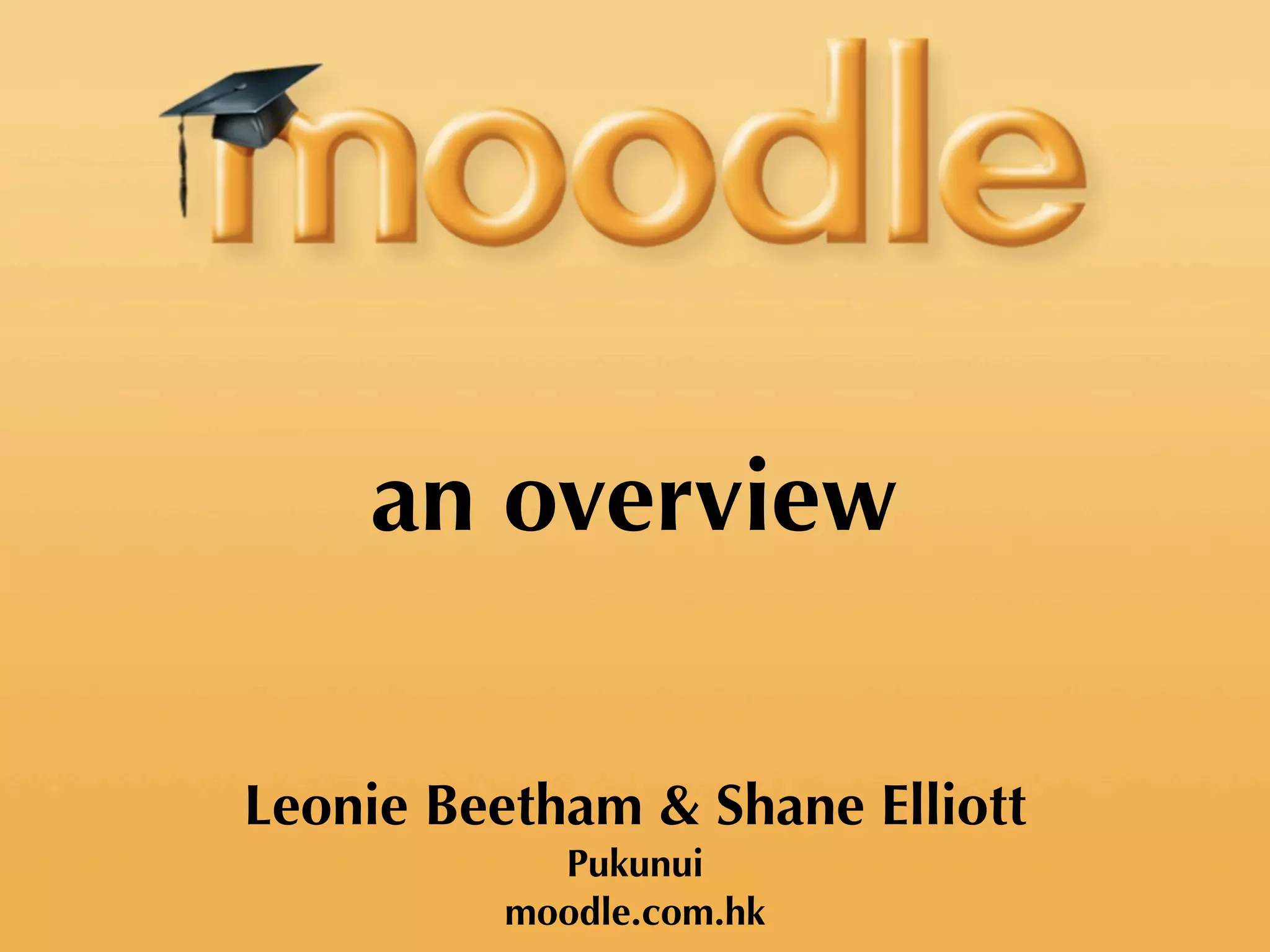 Brief Moodle Overview | KEY | Operating Systems | Computer Software and ...