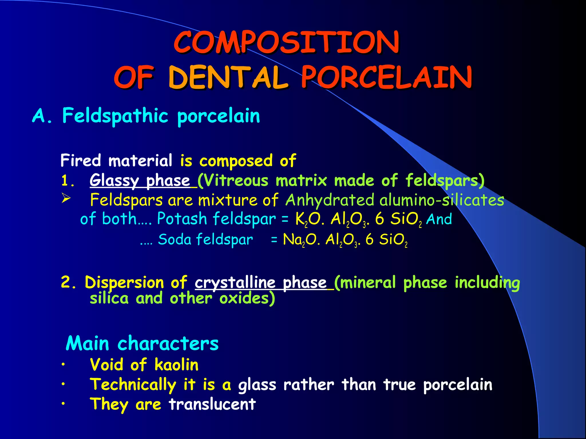 DENTAL CERAMICS Dental Porcelain All-CERAMIC RESTORATIONS dental ...