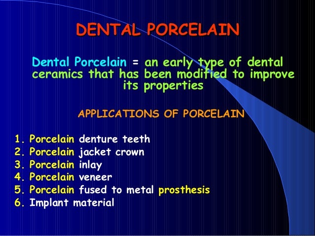 Dental Ceramics Dental Porcelain All Ceramic Restorations Dental Mate