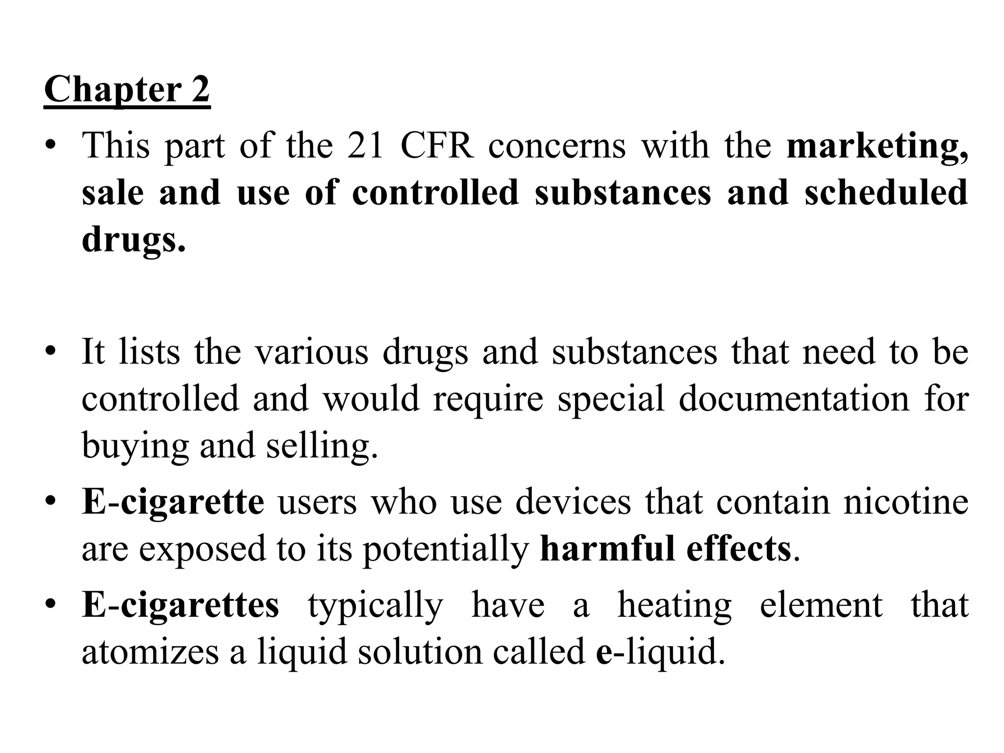 21 Code of Federal Regulation(21-CFR) | PPTX