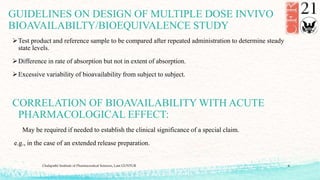 21CFR 320- BIO AVAILABILITY AND BIO EQUIVALENCE REQUIREMENTS | PPTX