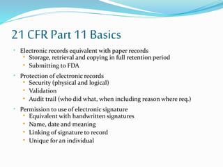 21 cfr part 11 basic | PPTX